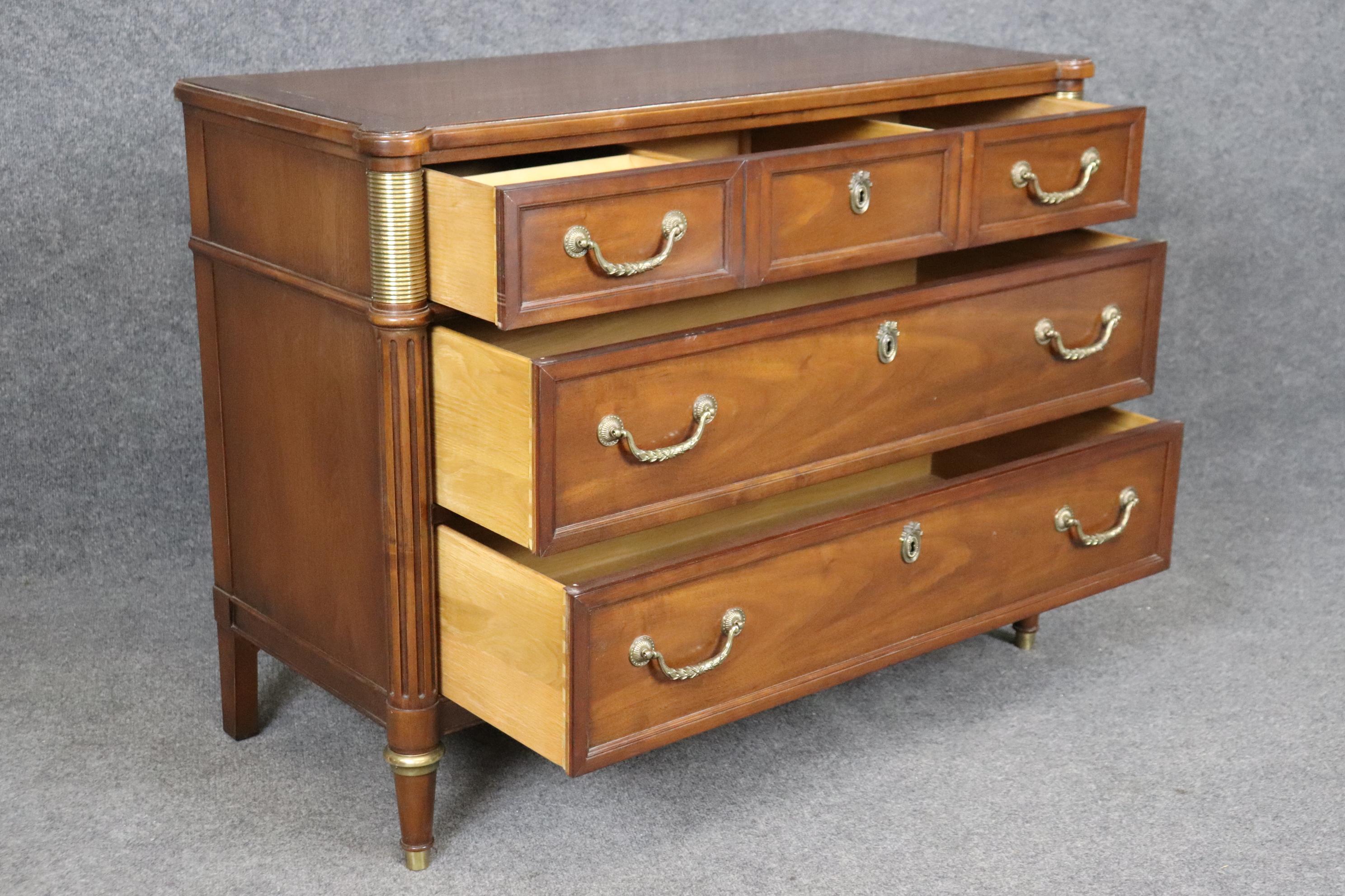 Fantastic Baker Furniture Company Directore Jansen Style Mahogany Brass ...