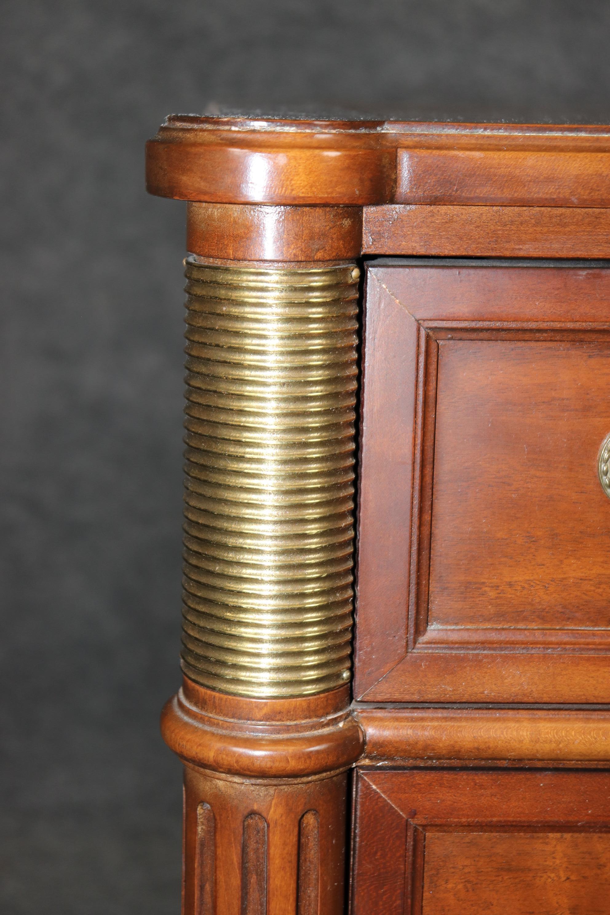 Fantastic Baker Furniture Company Directore Jansen Style Mahogany Brass ...