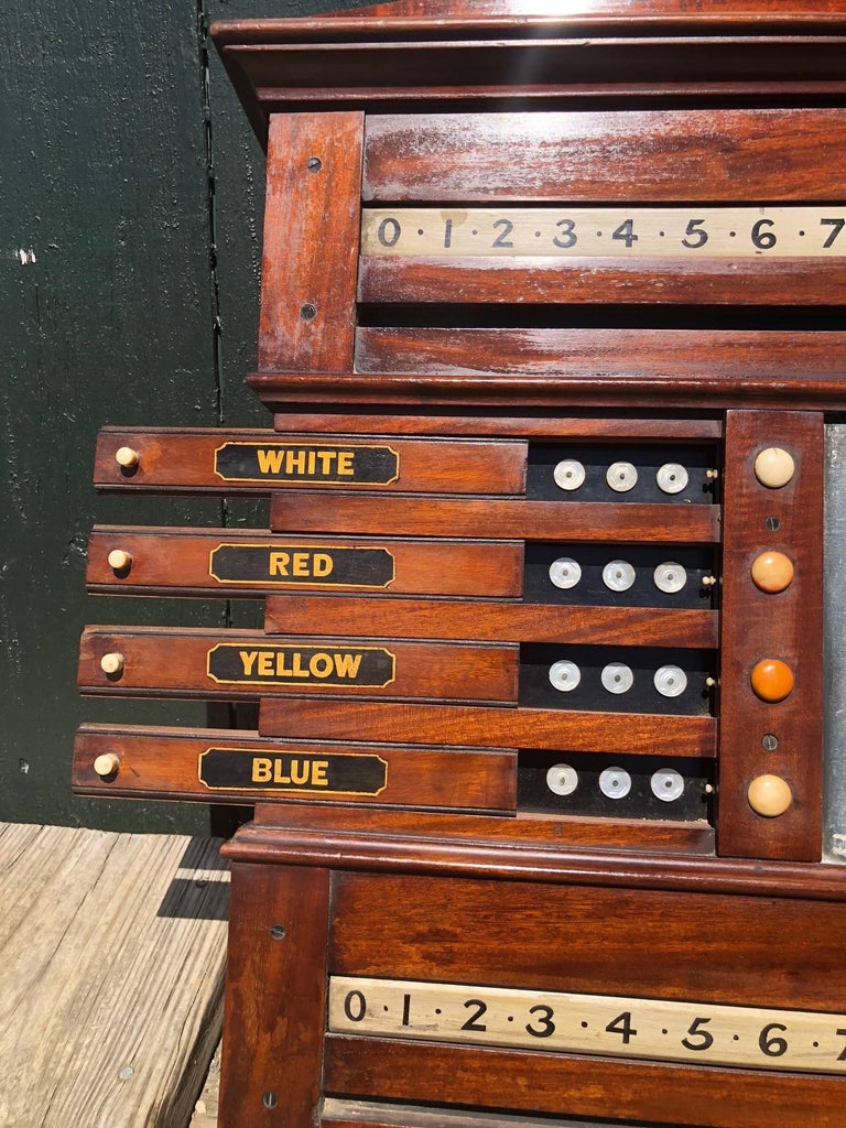 Fantastic British Mahogany Snooker or Billiard Pool Table Scoring ...