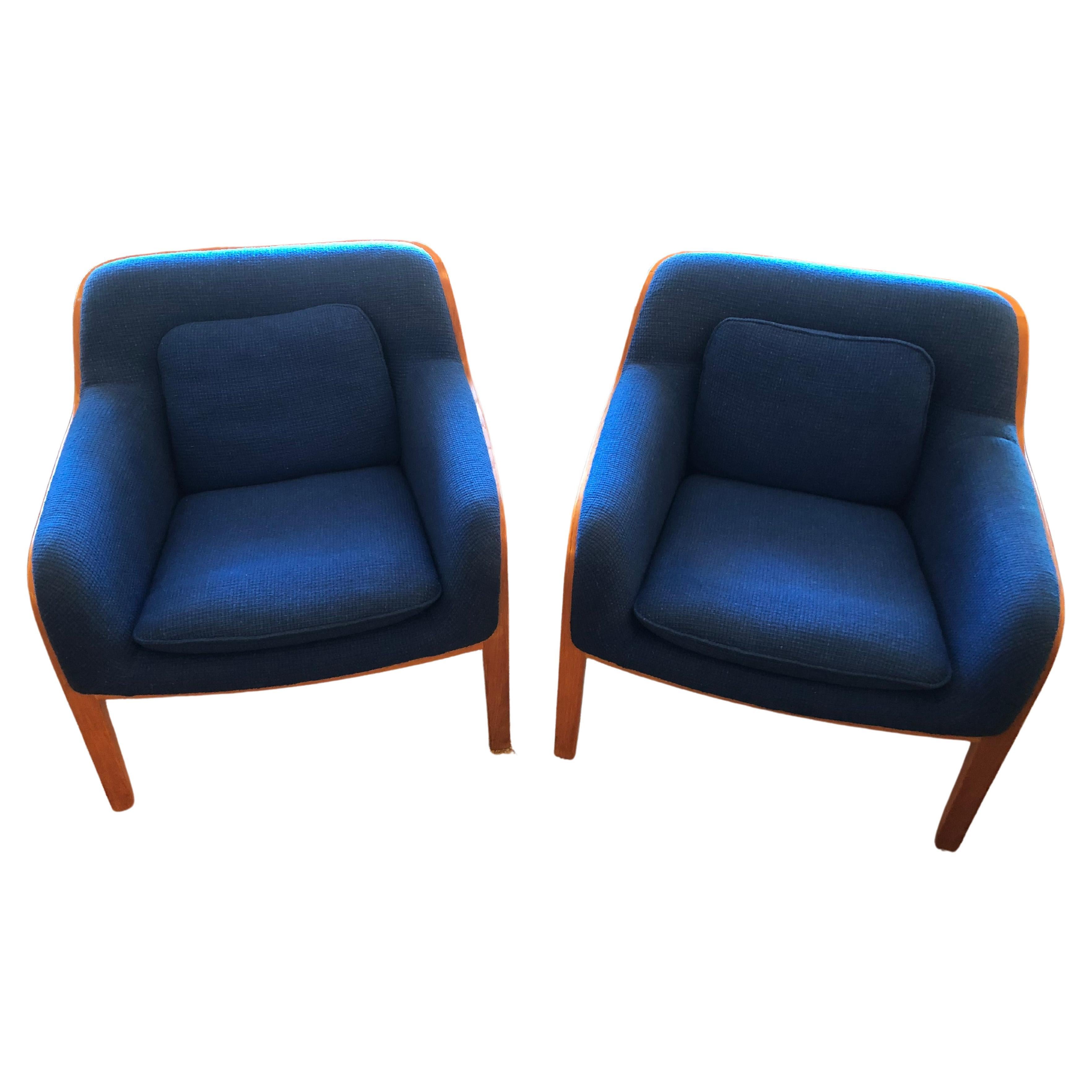 Fantastic Electric Blue Pair of Bill Stephens For Knoll 1315 Lounge ...