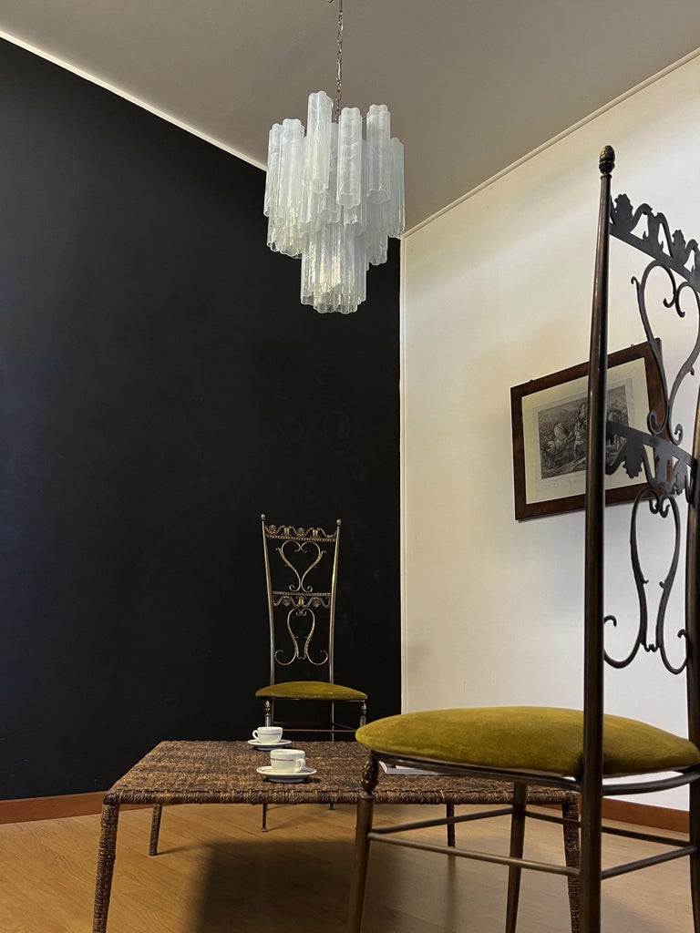 Fantastic Glass Tube Chandelier, 30 Albaster White Glasses For Sale at ...