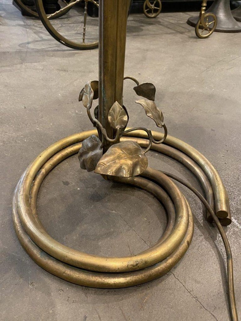 Fantastic Hand Hammered Brass Midcentury Floor Lamp-French For Sale at ...