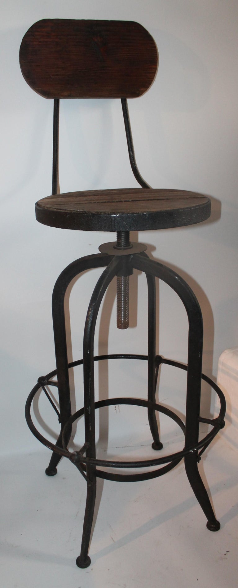 Fantastic Industrial Architect Stool at 1stDibs