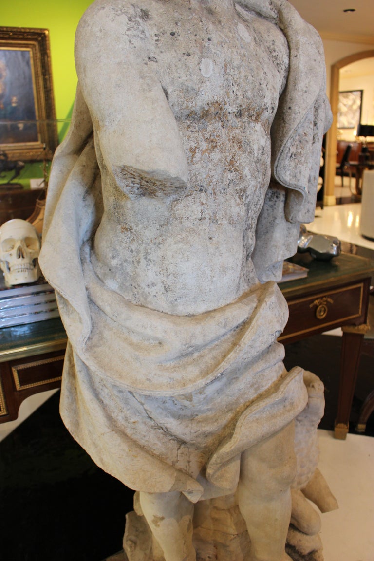 Fantastic Life Size Sandstone Statue of David For Sale at 1stDibs