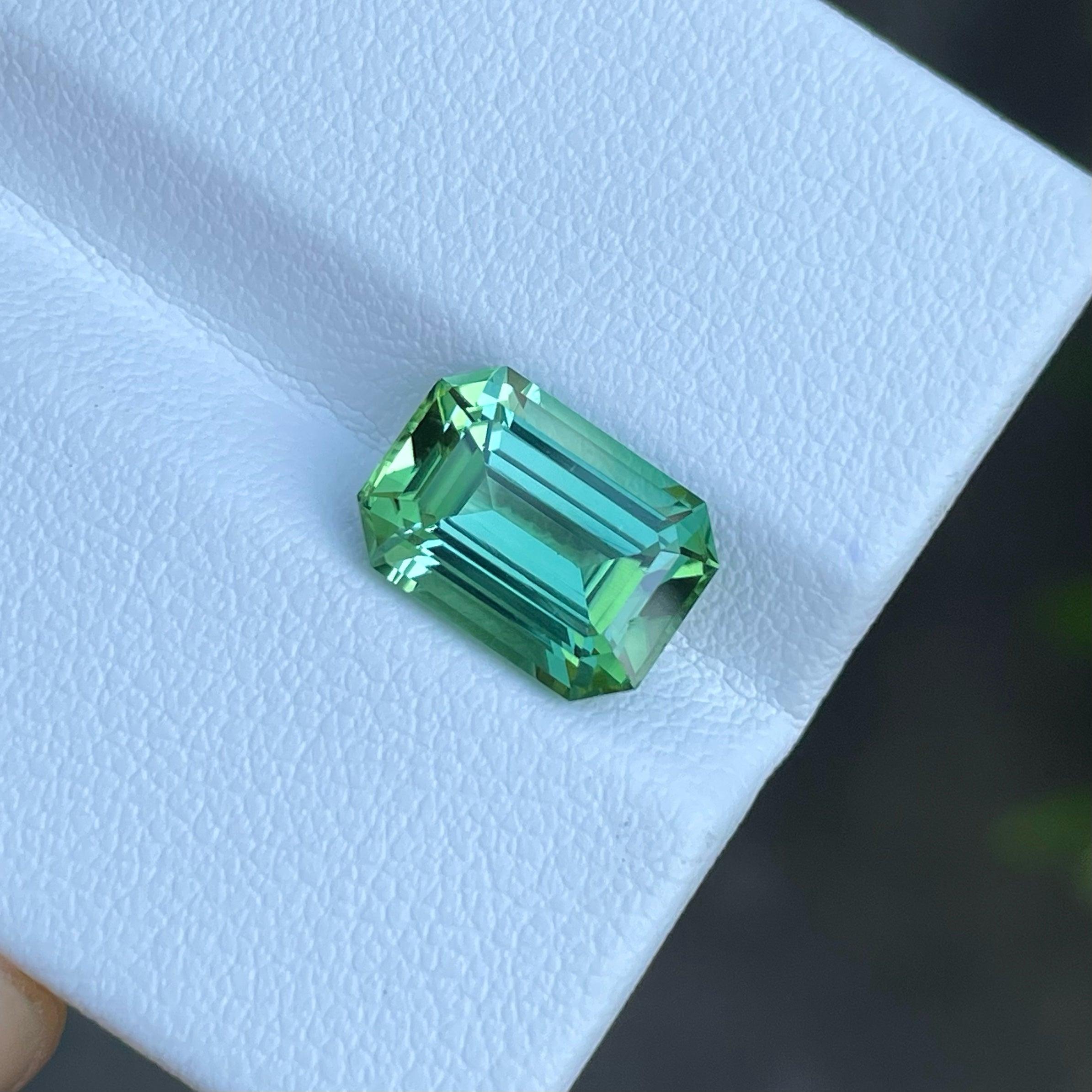 Fantastic Mint Green Tourmaline Gem 4.40 CT Tourmaline For Jewelry 11 x ...