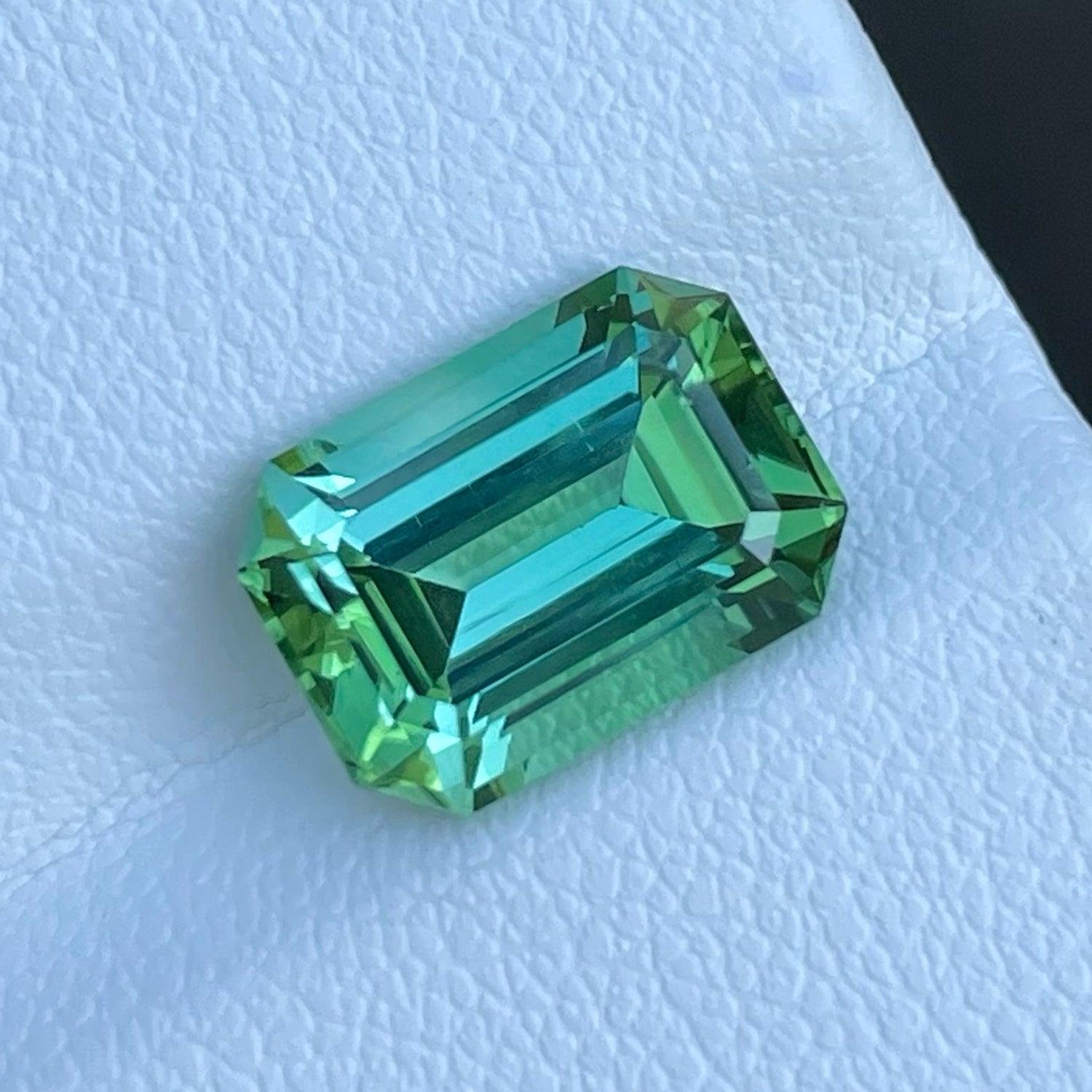 Fantastic Mint Green Tourmaline Gem 4.40 CT Tourmaline For Jewelry 11 x ...