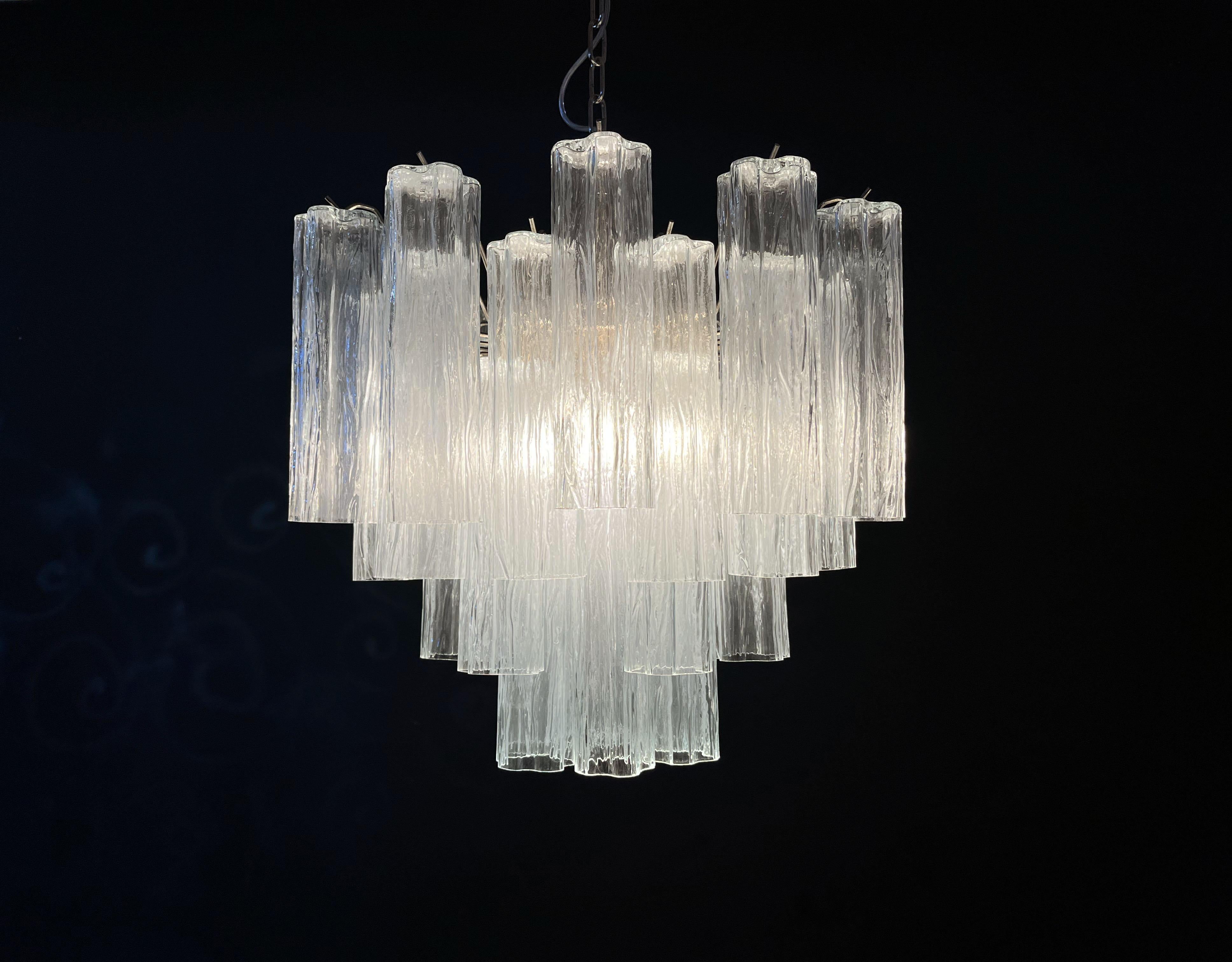 Fantastic Murano Glass Tube Chandelier, 36 Glass Tube For Sale at 1stDibs
