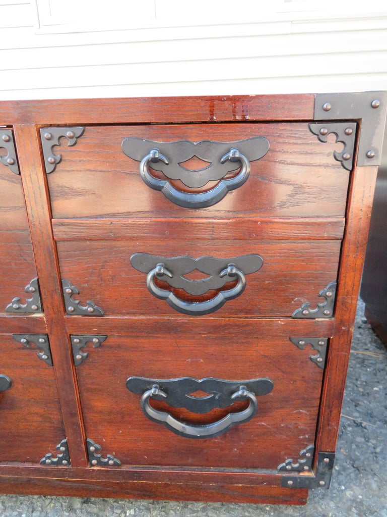 Fantastic Pair Baker Chinoiserie Asian Tansu Night Stands Mid-Century ...