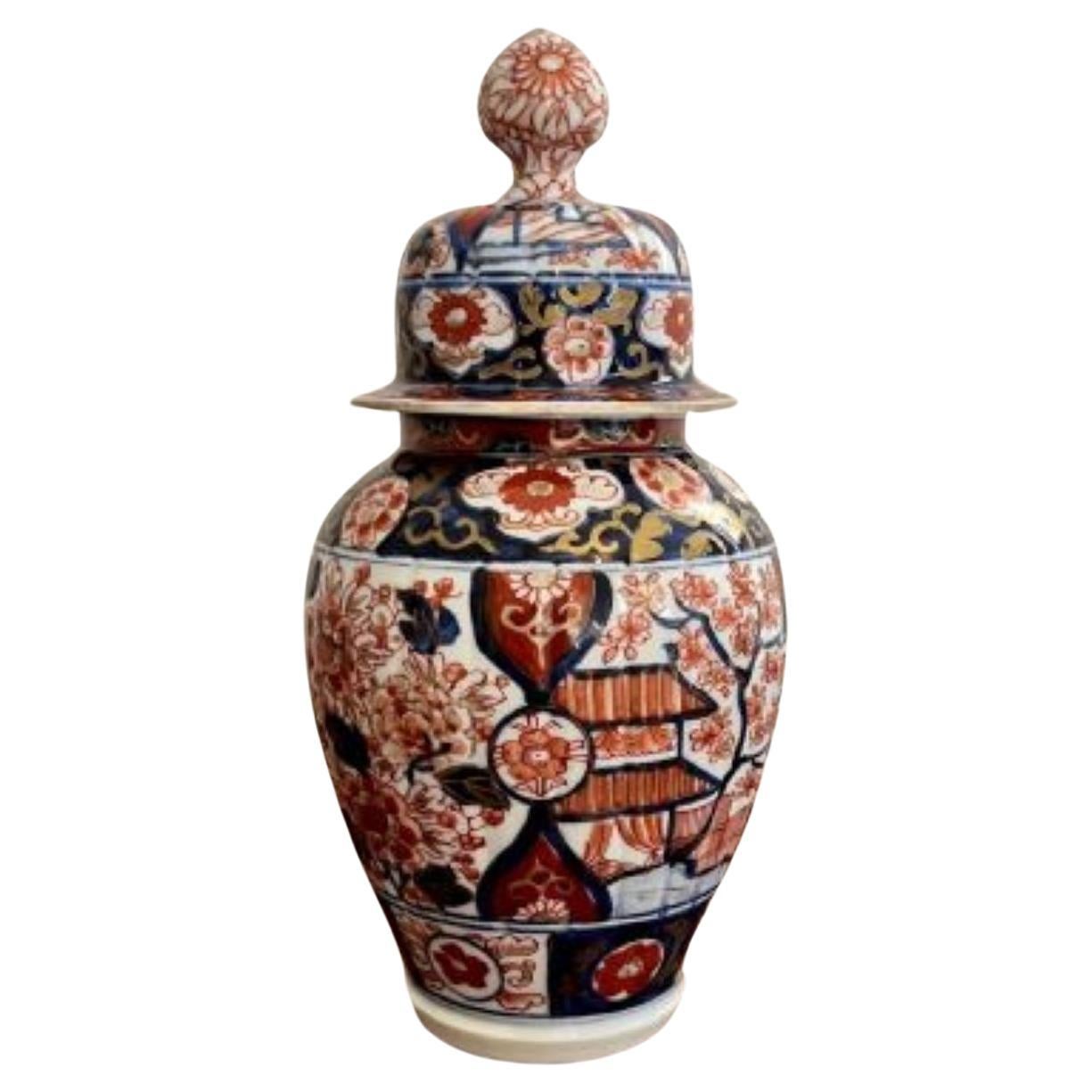 Fantastic quality antique Japanese Imari shaped vase For Sale at 1stDibs