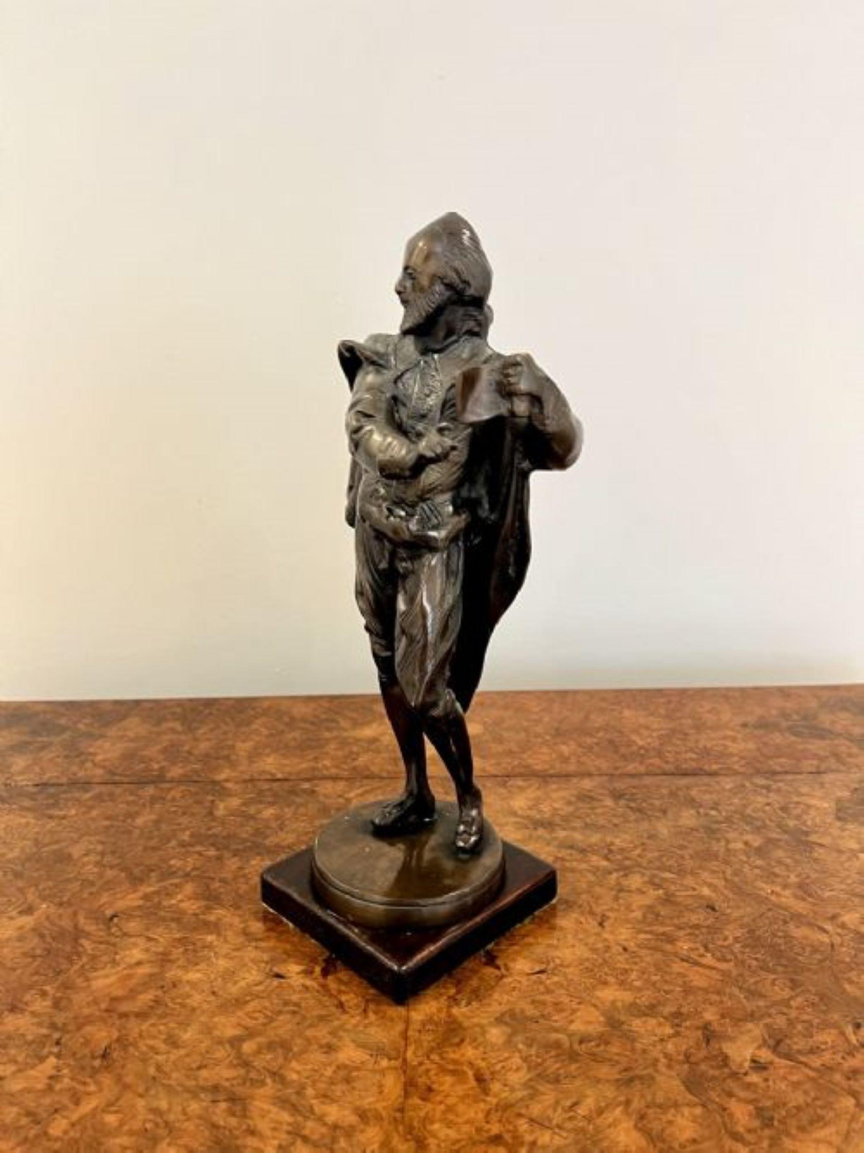 Fantastic quality antique Victorian bronze figure of Shakespeare at 1stDibs