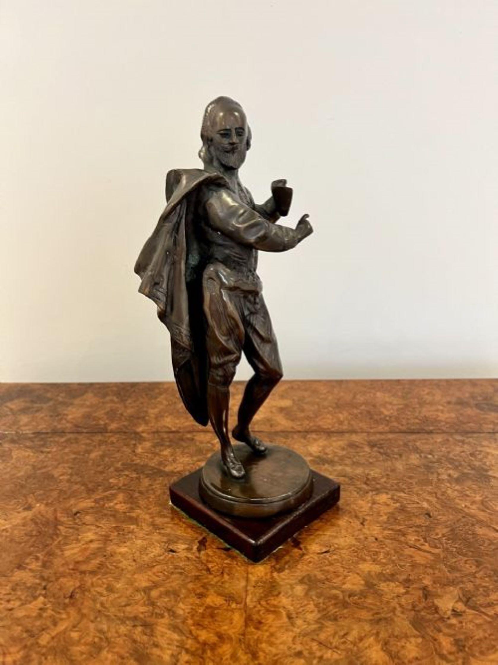 Fantastic quality antique Victorian bronze figure of Shakespeare at 1stDibs
