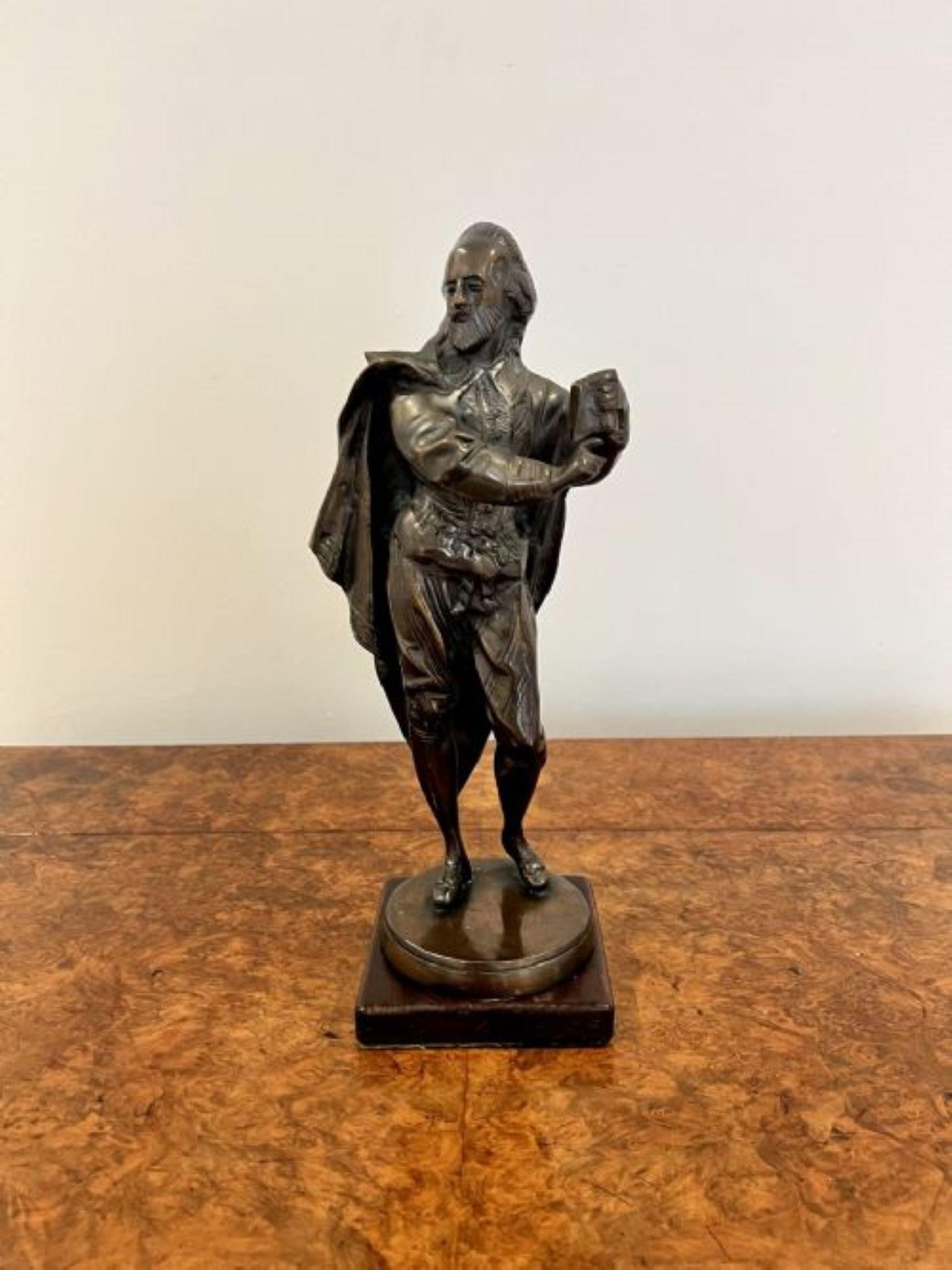 Fantastic quality antique Victorian bronze figure of Shakespeare at 1stDibs