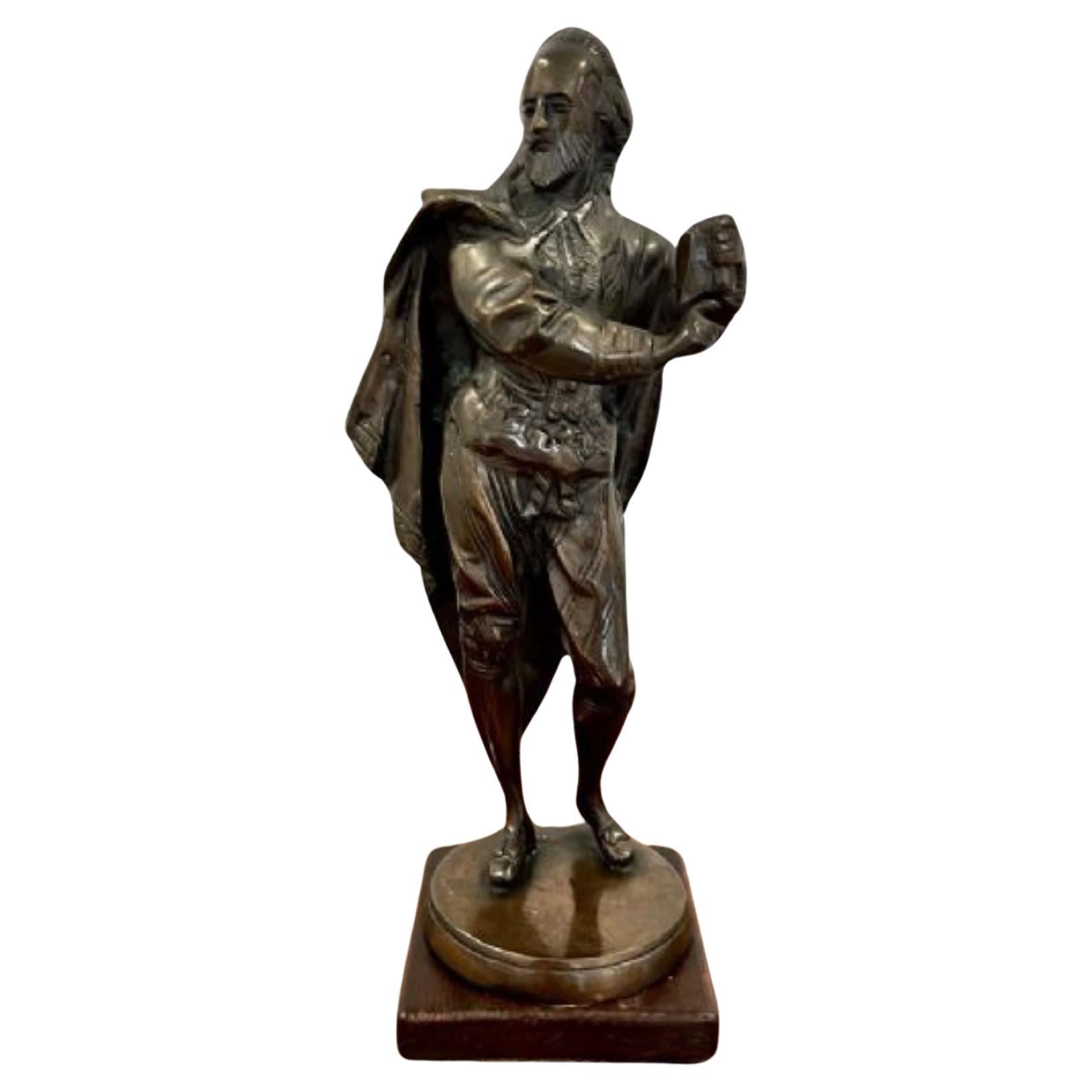 Fantastic quality antique Victorian bronze figure of Shakespeare at 1stDibs