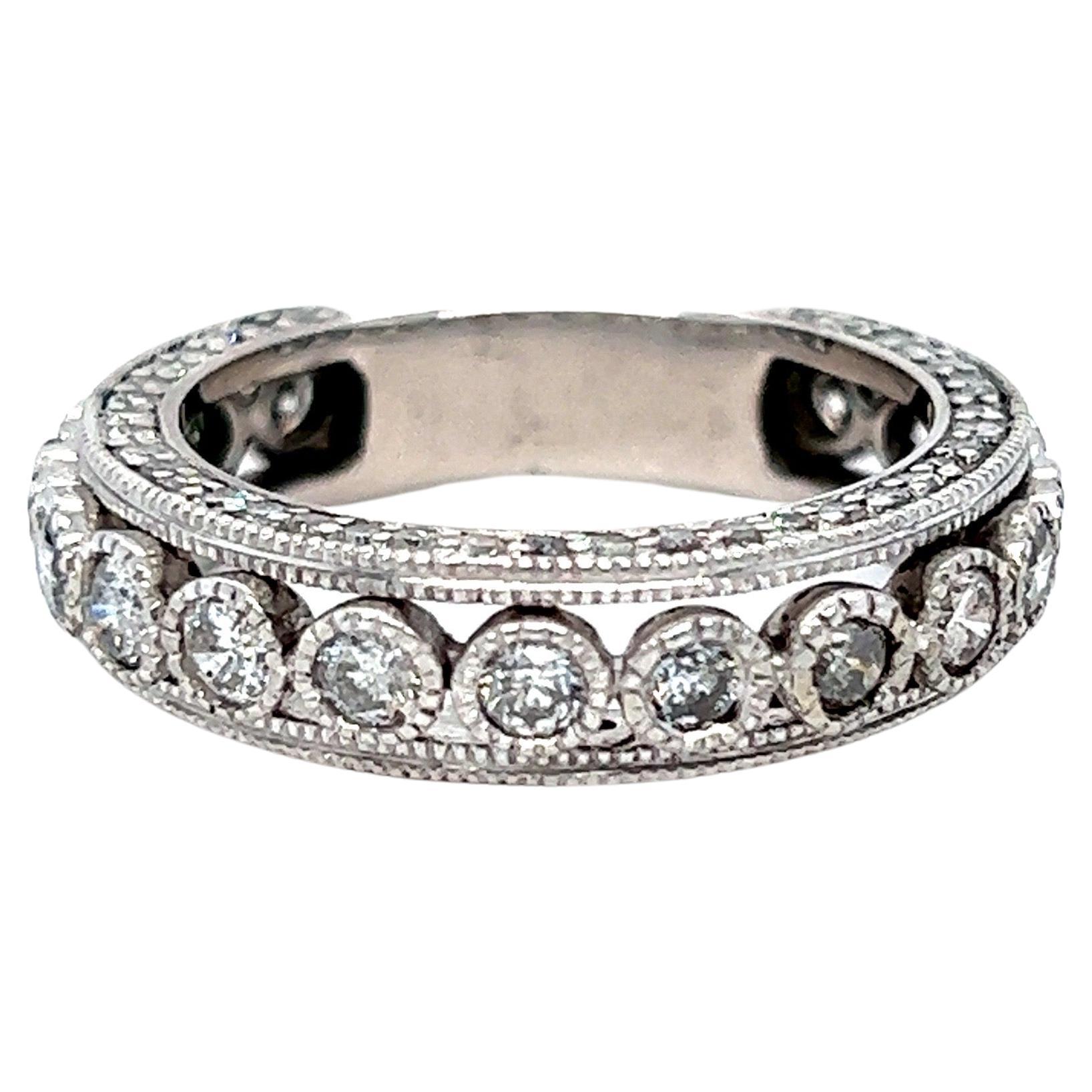 Vintage French White Gold Wedding Band, 1950s, Paris at 1stDibs | 14k ...