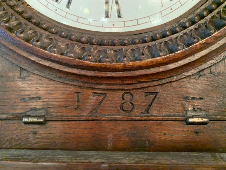 Fantastically Tall Elongated 18th Century Grandfather Clock at 1stdibs