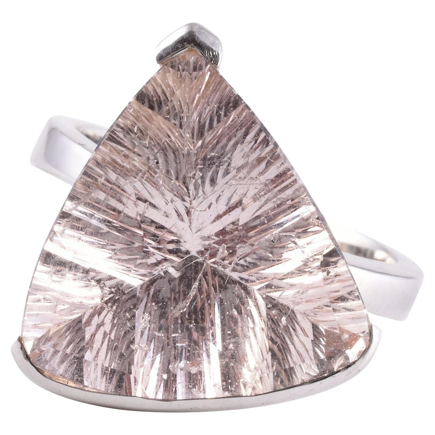 Fantasy Cut Morganite Ring For Sale at 1stDibs