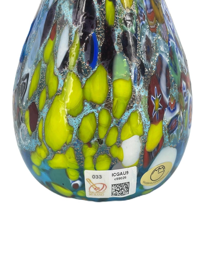 Fantasy Murrina Aquamarine Jug, Glass from Murano For Sale at 1stDibs