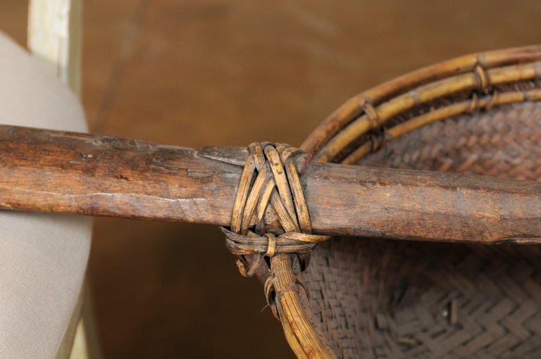 Far Eastern Early 20th Century Shoulder Yoke with Bamboo and Rattan ...