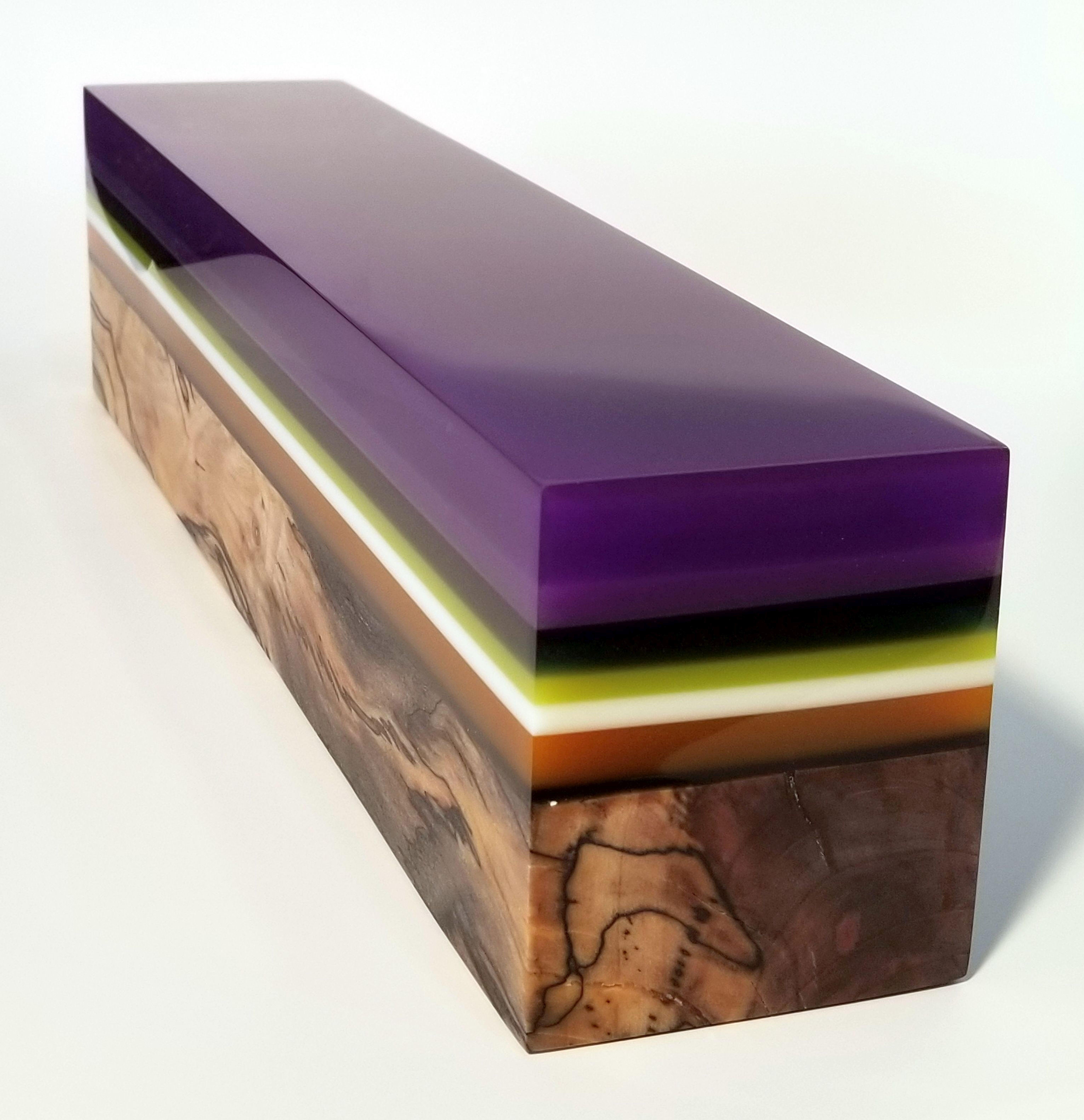 Fara Thomas - Sweetgum- Mixed media resin wood wall sculpture, yellow ...