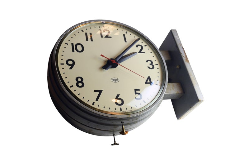 Faraday Round Double Sided Wall Clock at 1stDibs | faraday clock ...