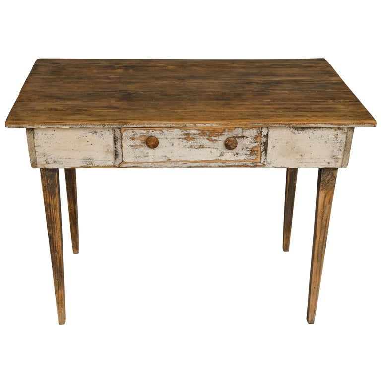 Farm Table with Drawer at 1stDibs