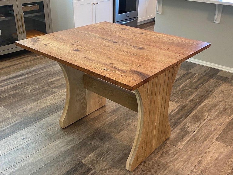 Farmhouse Coastal Live Oak Dining Table in the Style of American ...