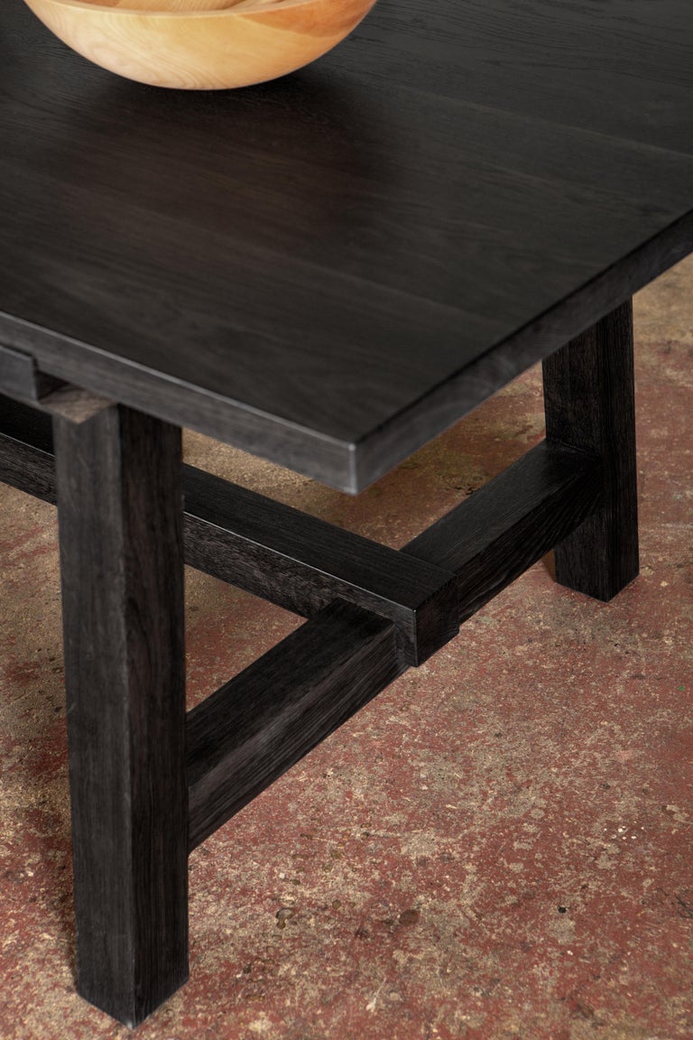8' Customizable Farmhouse Contemporary Solid Oak "Winston" Dining Table ...