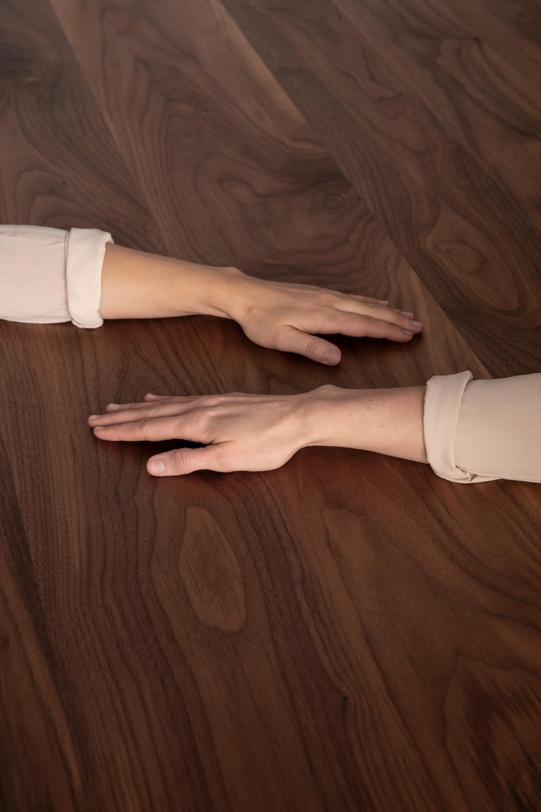 8' Customizable Farmhouse Contemporary Solid Walnut "Winston" Dining ...