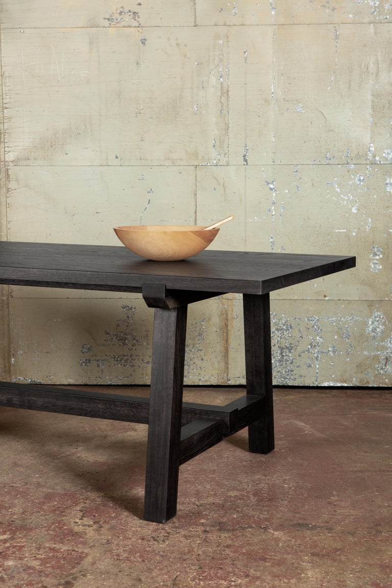 8' Customizable Farmhouse Contemporary Solid Walnut "Winston" Dining ...