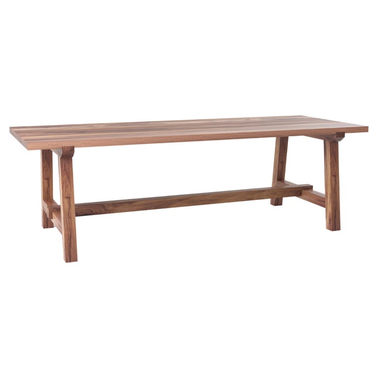 8' Customizable Farmhouse Contemporary Solid Walnut "Winston" Dining ...