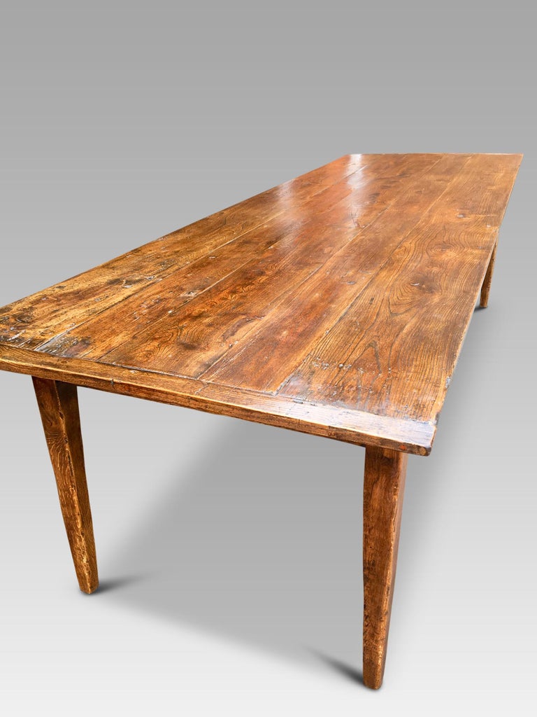 Farmhouse Table, Elm, 9 feet long. C 1880 at 1stDibs | 9 foot farmhouse ...