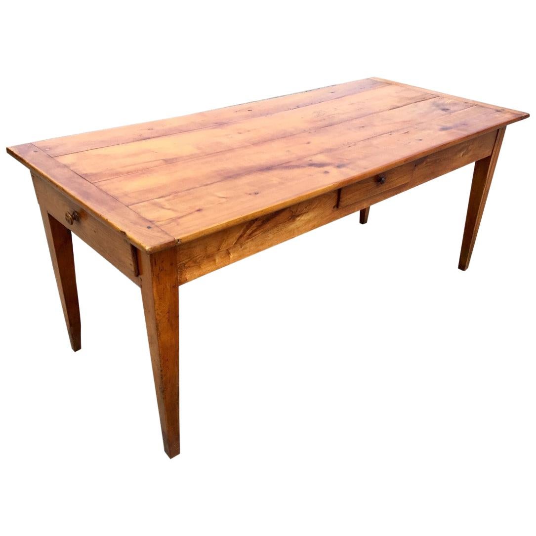 Farmhouse Table in Cherry wood, circa 1860 at 1stDibs