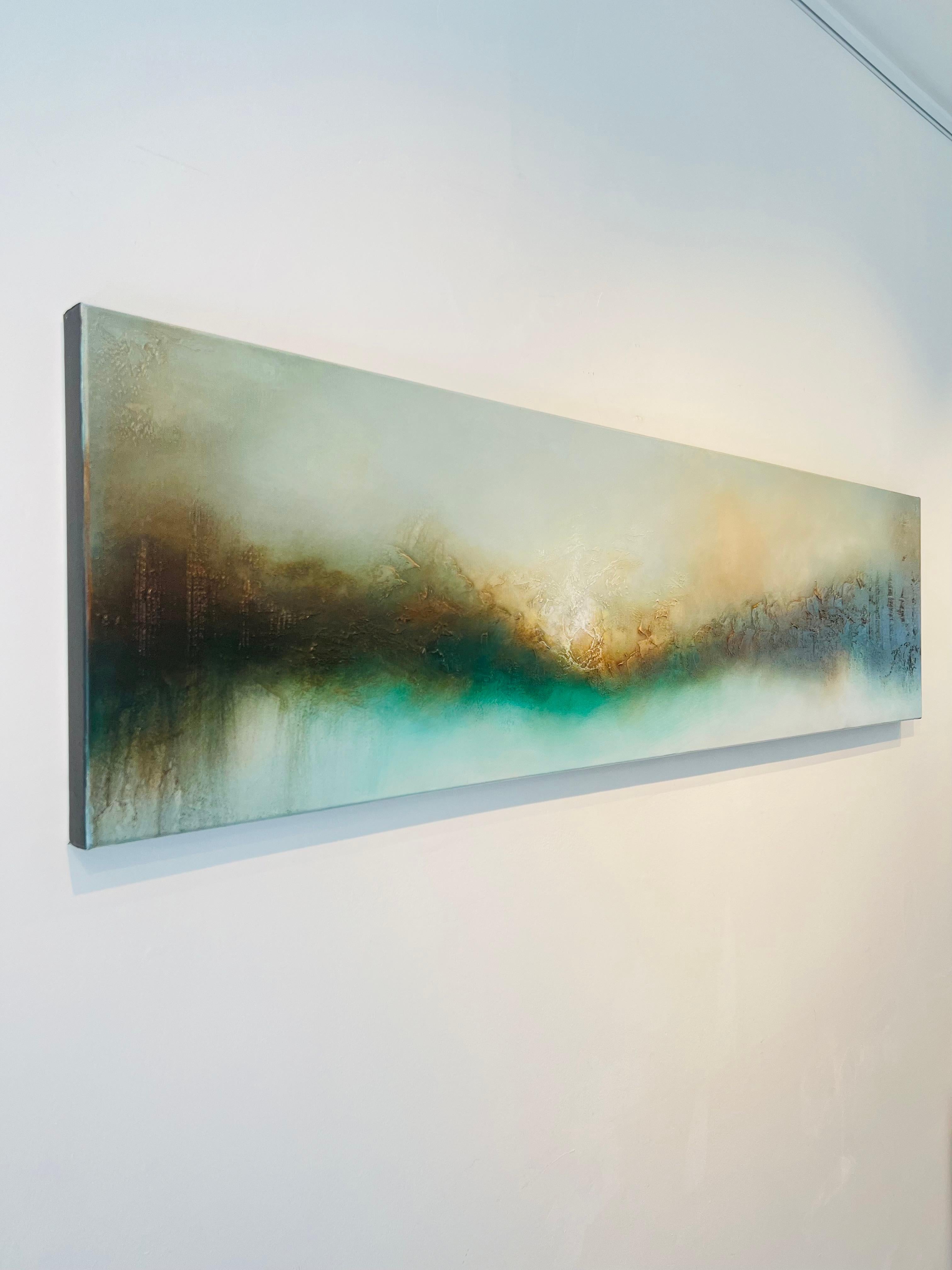 Faryal Ahmad - Encompassing-abstract landscape painting- original mixed ...