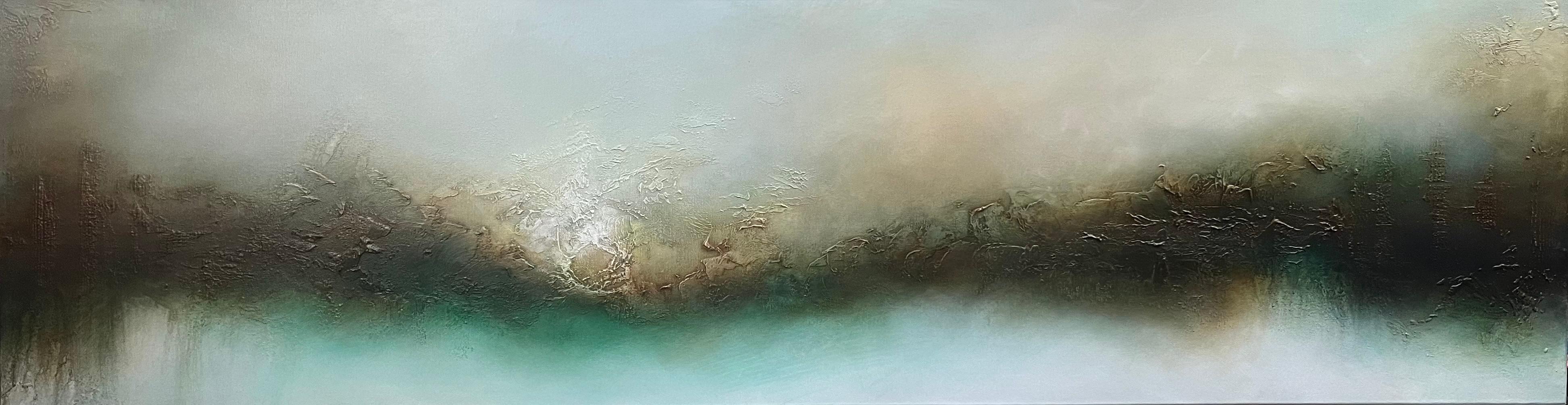 Faryal Ahmad - Encompassing-abstract landscape painting- original mixed ...