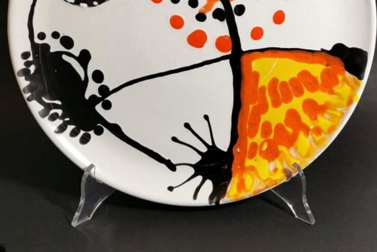 Fasano Nicola Italian Plate In Apulian Ceramic with Abstract Design at ...