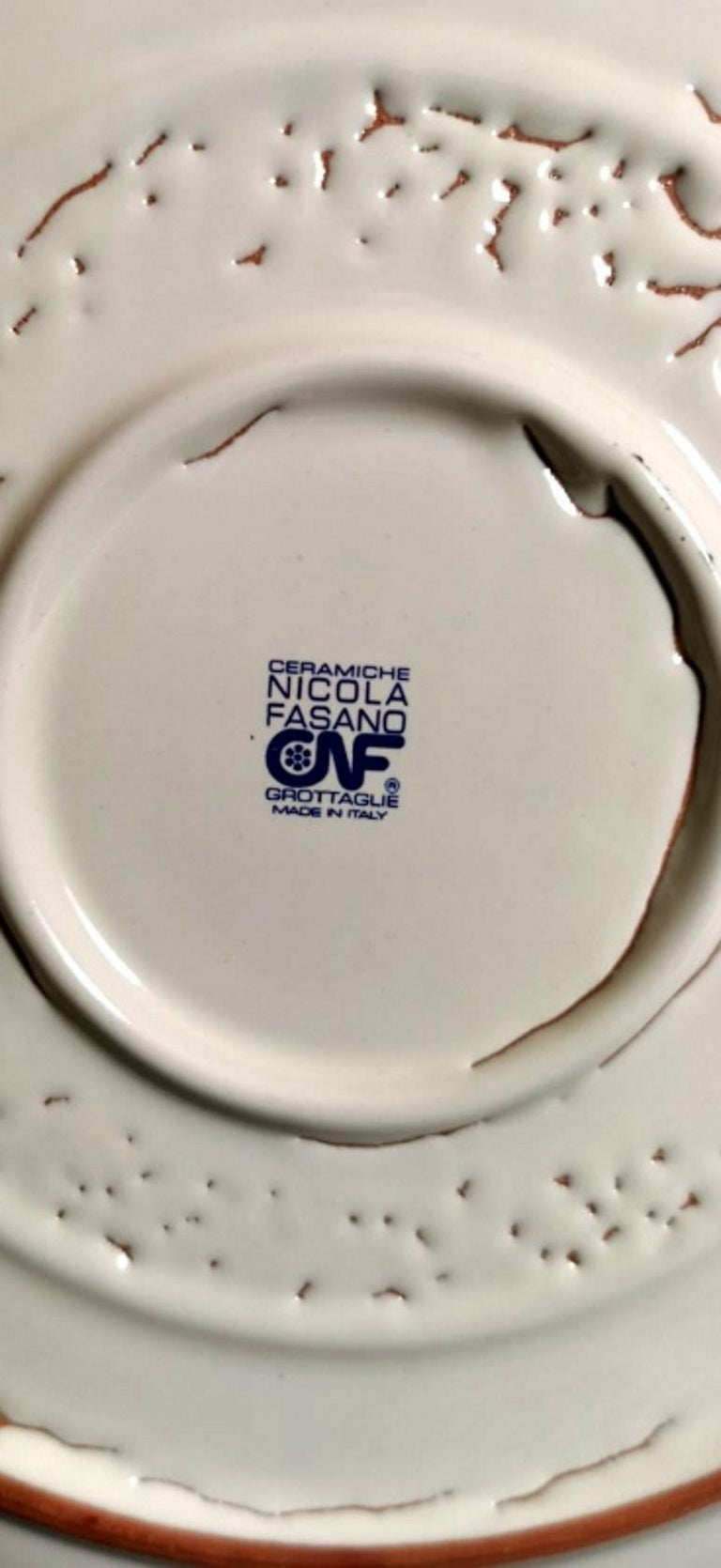 Fasano Nicola Italian Plate In Apulian Ceramic with Abstract Design at ...