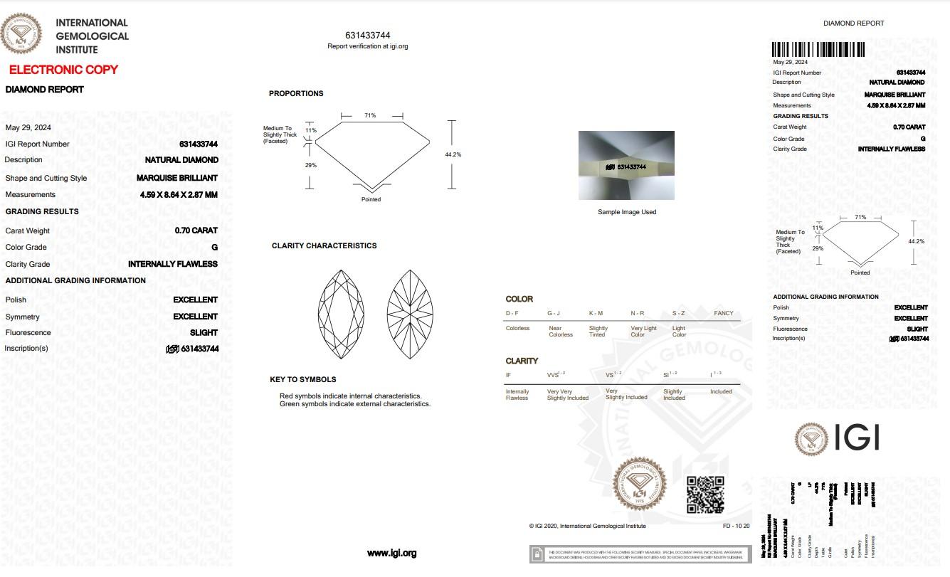 Fascinating 1.00ct Diamonds Halo Ring in 18k White Gold - IGI Certified For Sale at 1stDibs