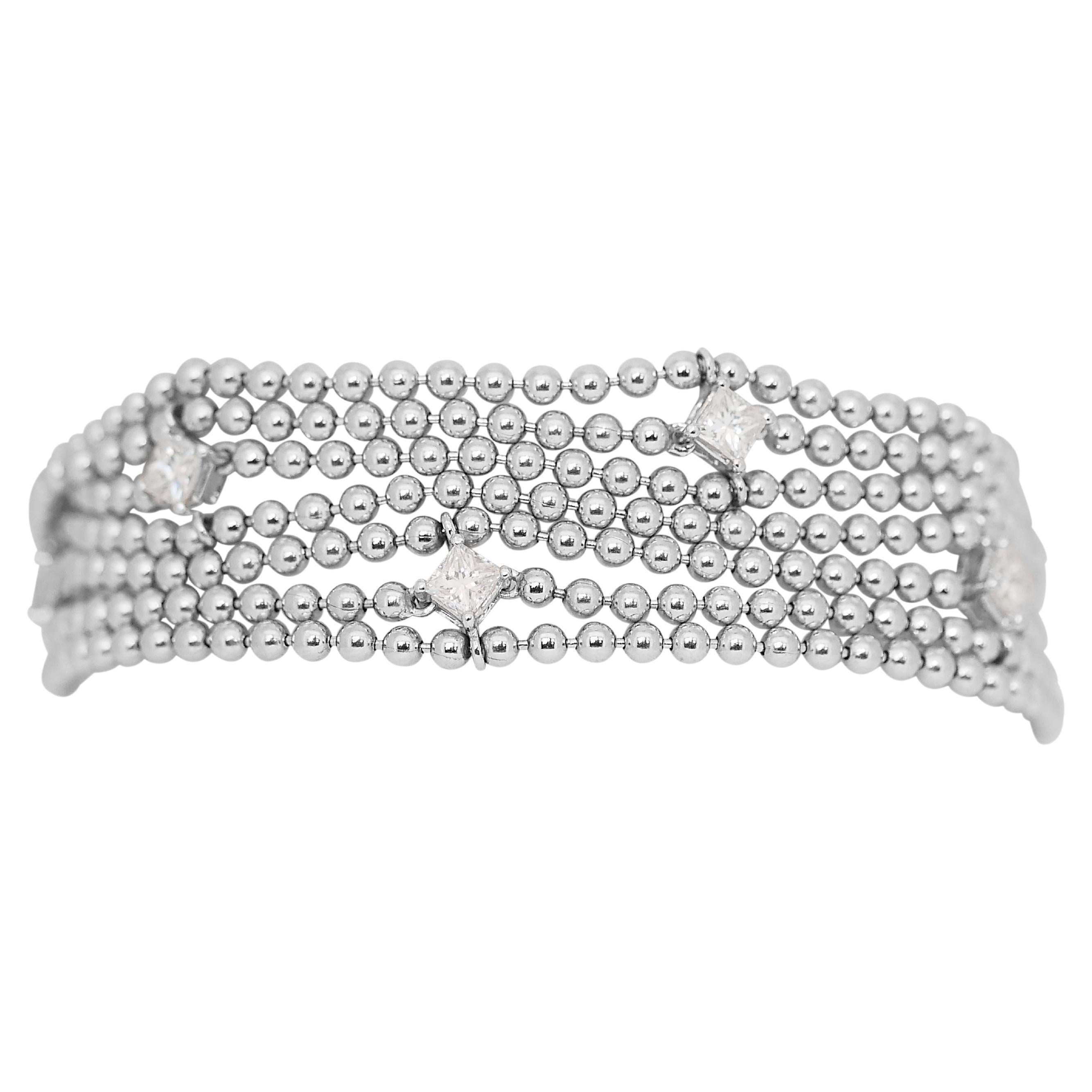 Fascinating 0 275ct Natural Diamond Bracelet In 18k Yellow Gold For