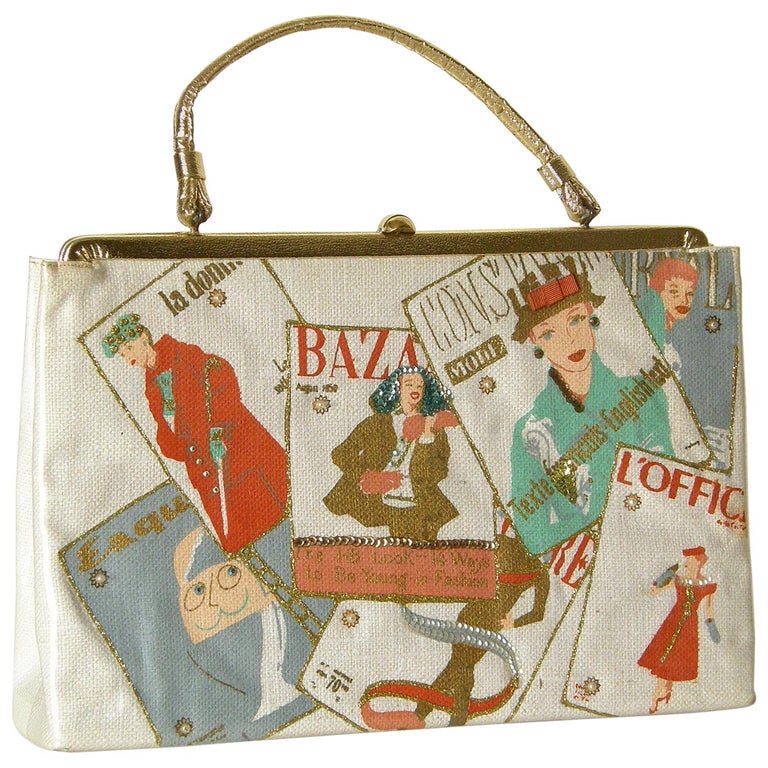 Fashion Magazines Theme Handbag by Soure' at 1stDibs