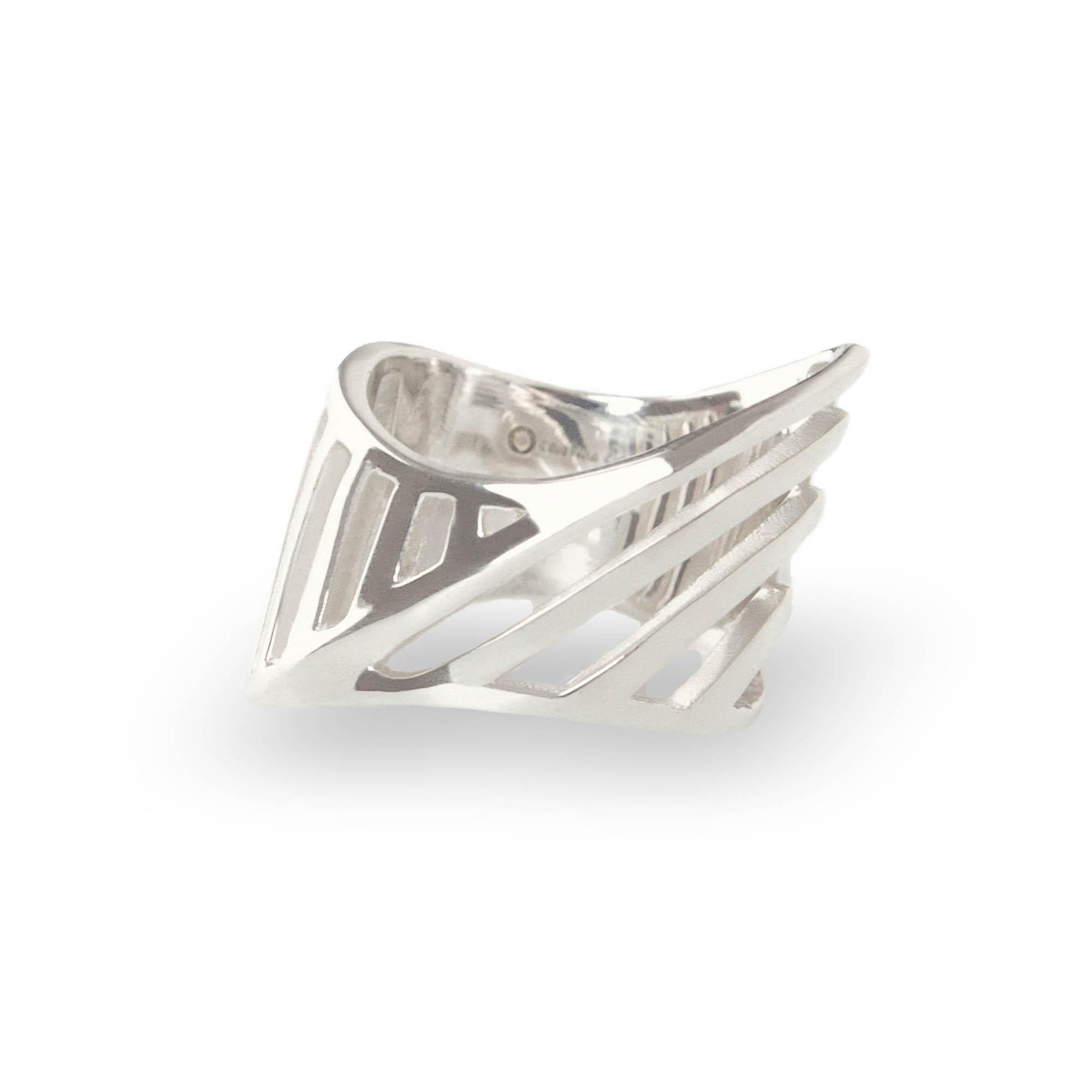 Contemporary Silver Ring For Sale at 1stDibs