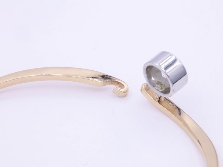 Diamond Floating Bangle 1.73 Carat Platinum 18K Rose Gold For Sale at ...