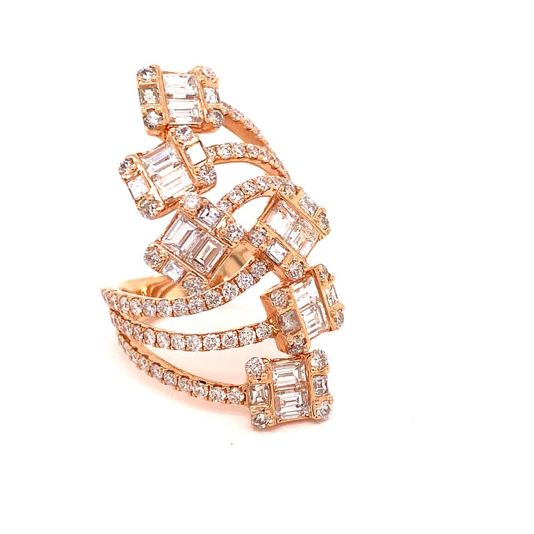 Statement Multi Row Designer Ring For Sale at 1stDibs