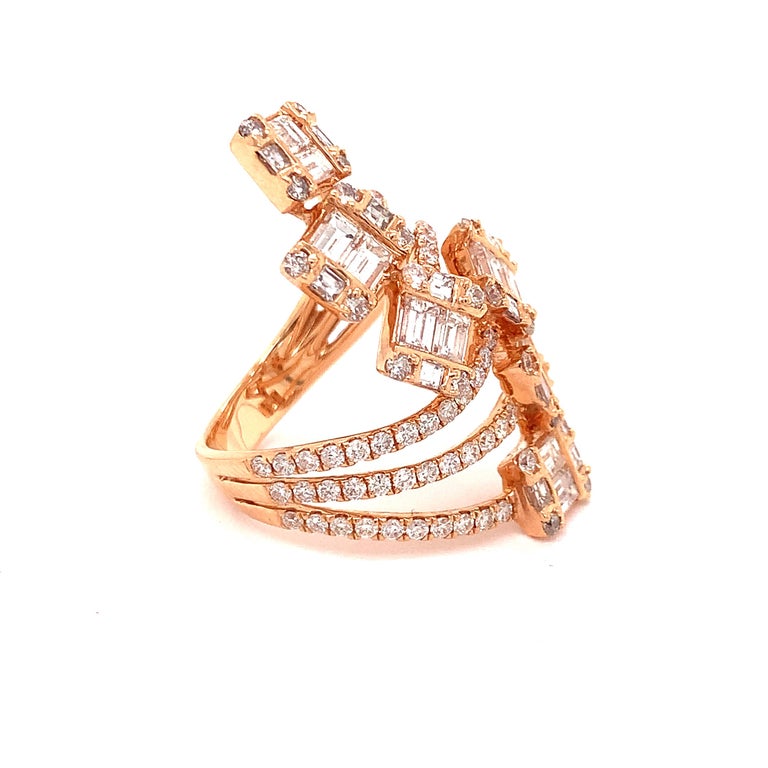 Statement Multi Row Designer Ring For Sale at 1stDibs