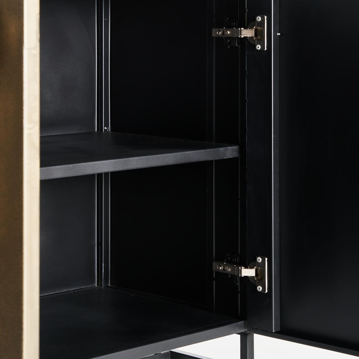 Fast Track, Contemporary Iron Sideboard With Antique Gold Finish For ...