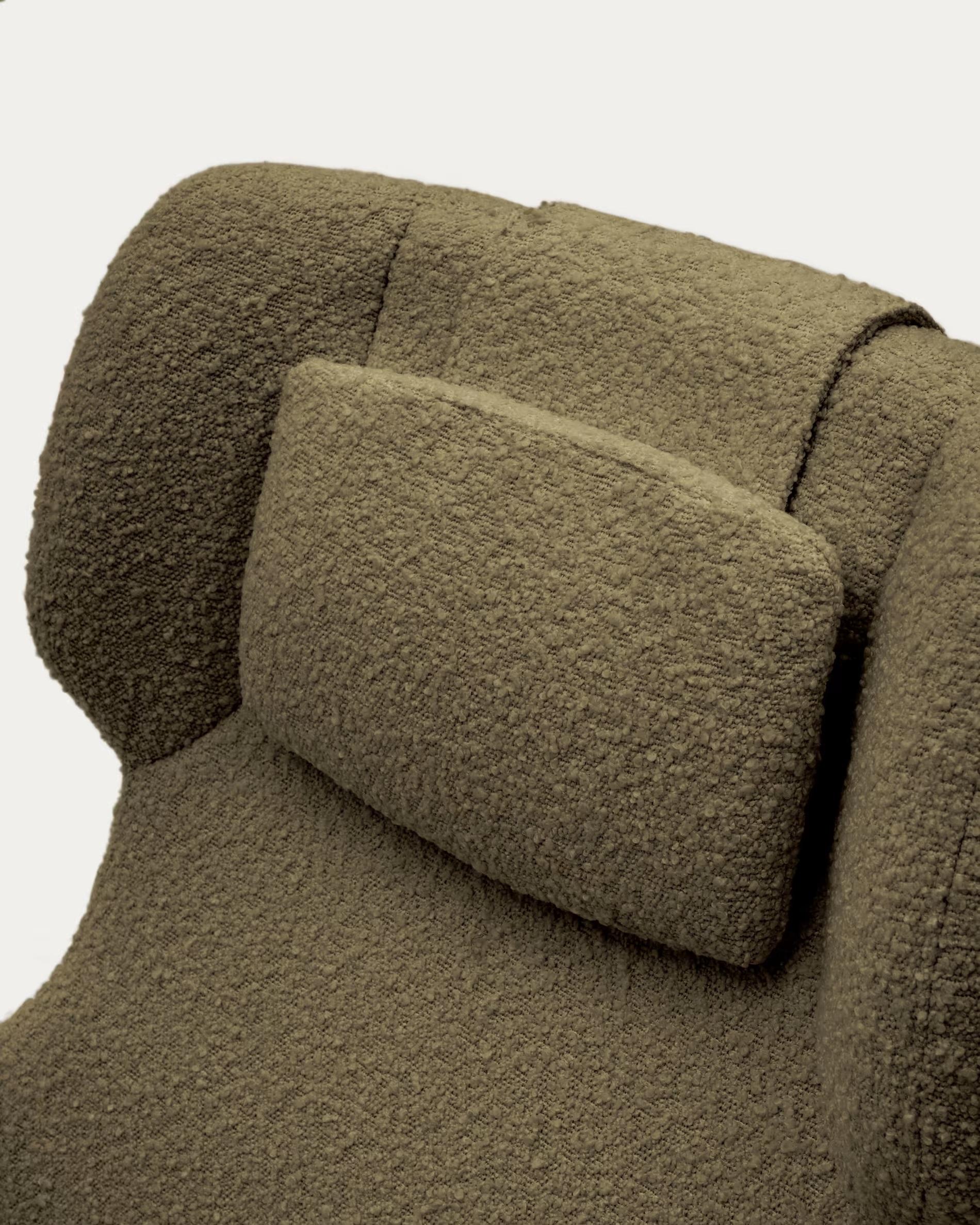 Fast-Track, Nordic Style Swivel Armchair In Green Faux-Shearling For ...