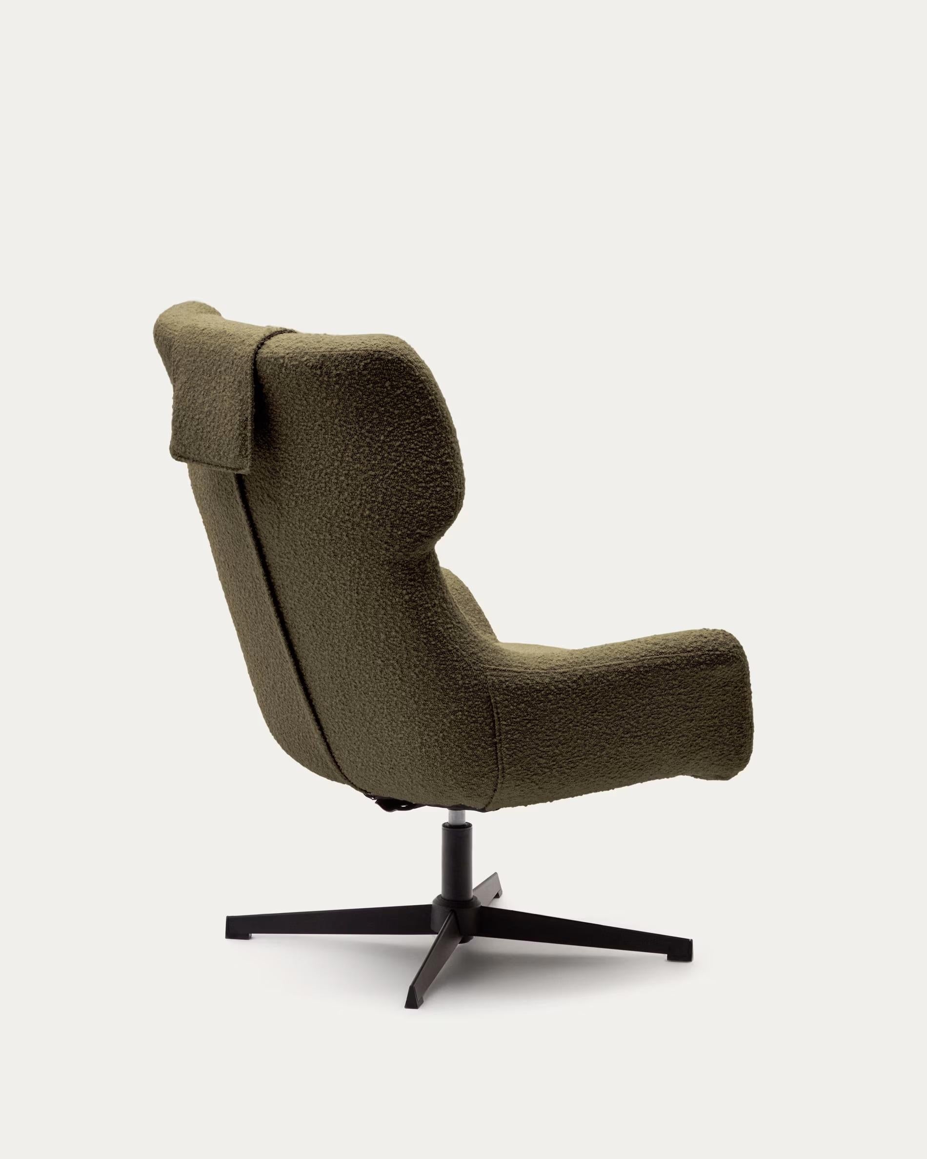 Fast-Track, Nordic Style Swivel Armchair In Green Faux-Shearling For ...