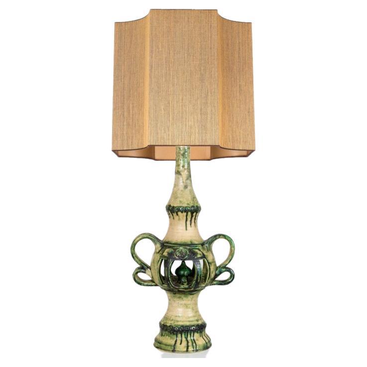 Very Large West German Fat Lava Pottery Twin Bulb Floor Lamp 1970s at ...