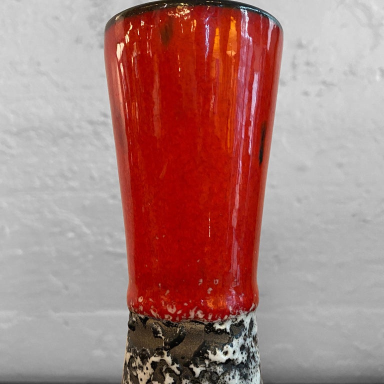 Fat Lava Tapered Art Pottery Vase by Scheurich Keramik For Sale at 1stDibs