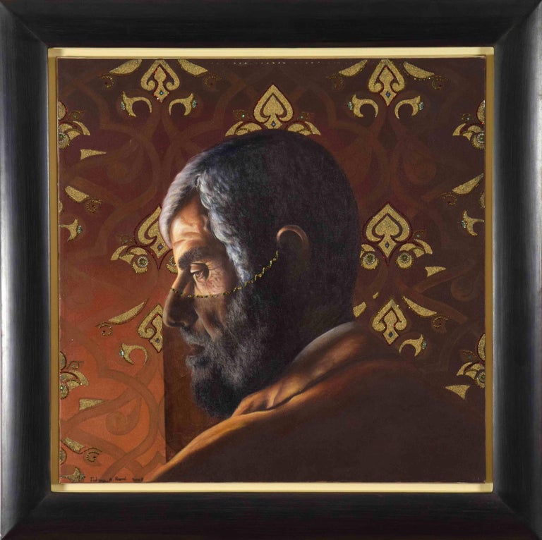 Fatma Abu Rumi - Portrait of the Artist's Father Under a Veil by Fatma ...