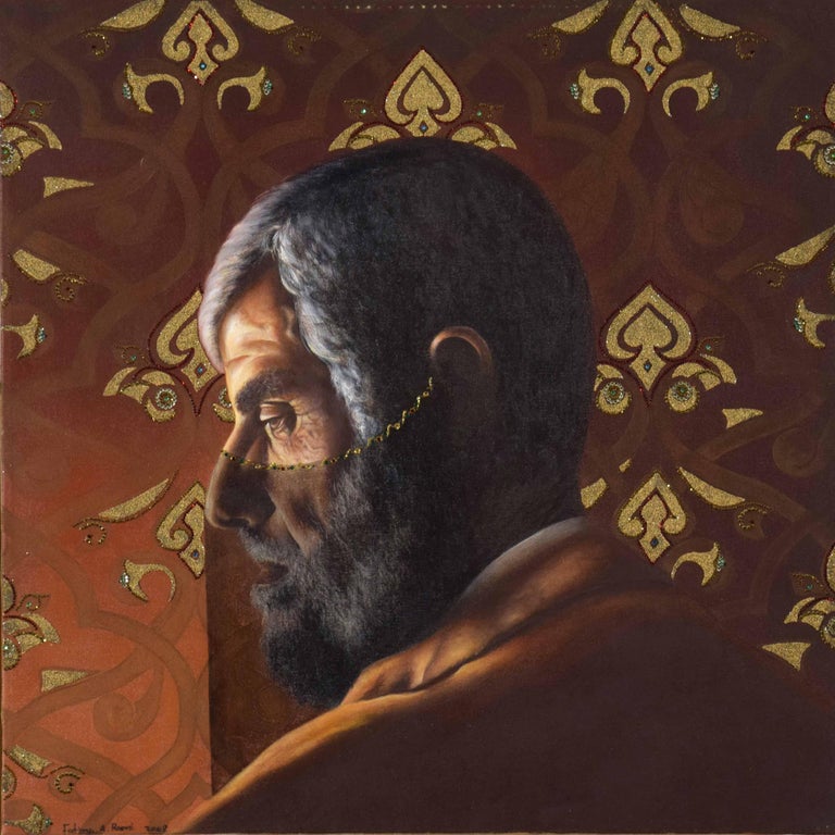 Fatma Abu Rumi - Portrait of the Artist's Father Under a Veil by Fatma ...